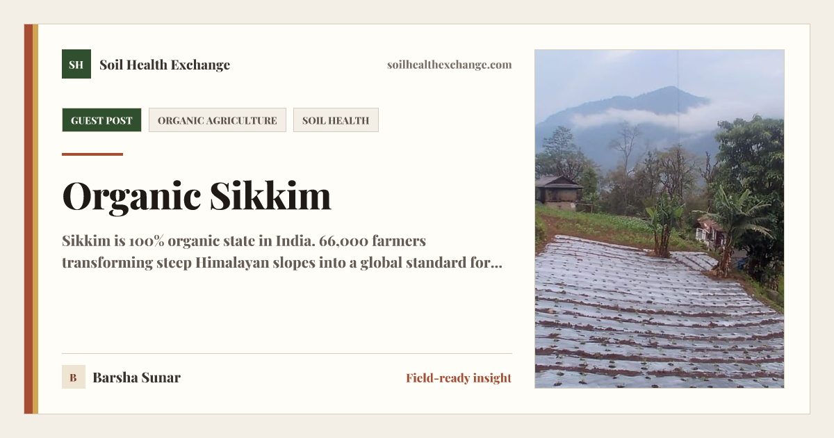 Organic Sikkim | Soil Health Exchange | Soil Health Exchange